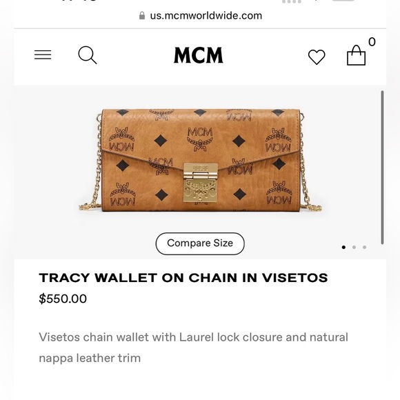 MCM | Bags | Mcm Tracy Wallet On Chain In Visetos | Poshmark